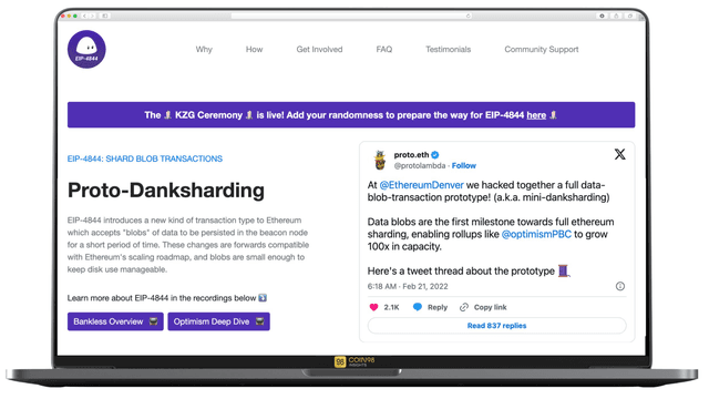 EIP-4844 Là Gì? Tiền Đề Cho Nâng Cấp Danksharding Của Ethereum